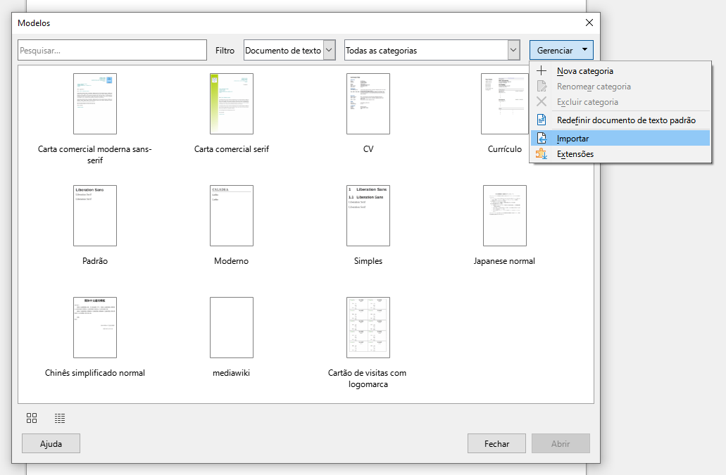 Microsoft Word 2024/2025 Template » Libreoffice Extensions