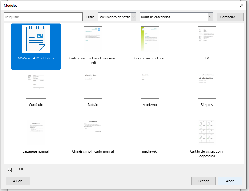 Microsoft Word 2024/2025 Template » Libreoffice Extensions