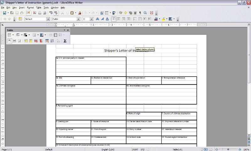 Shipper s Letter Of Instruction Template LaurenceJudah